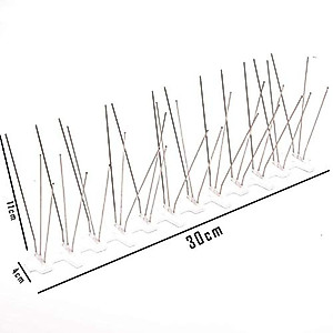 Cabilock Doves 10pcs Nails Metal Deterant Spinners Stainless Steel Pigeon for Pigeon and Other Small Birds 30cm