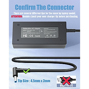 135W 150W AC Adapter for HP OMEN 15 17 Pavilion Gaming Laptop, Spectre x360 15t-df100 ZBook Studio 15 G6 G5 G4 G3 Victus 15, 4.5mm Blue Tip Charger 776620-001 917677-003 917649-850 TPN-CA11 19.5V