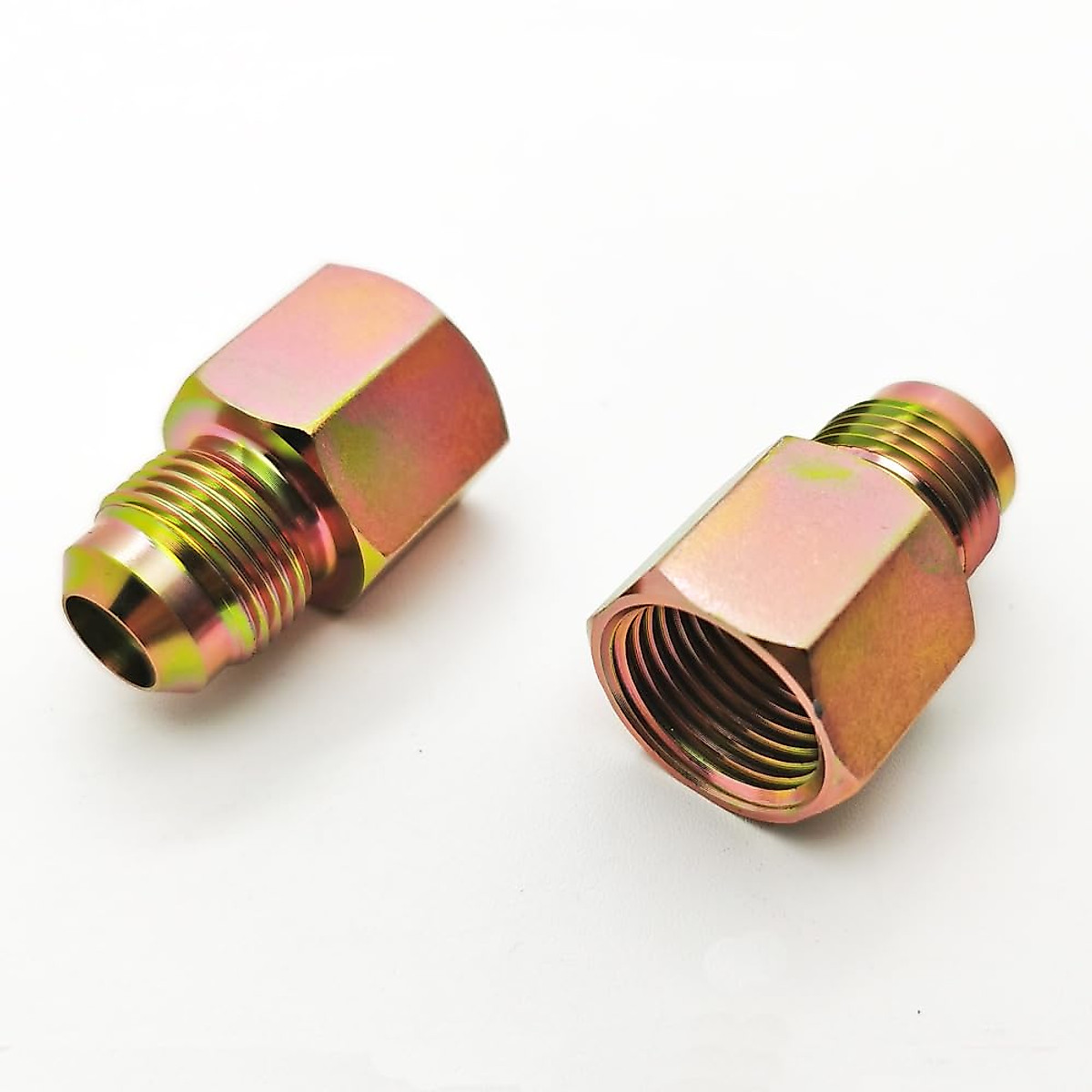 HQMPC Gas Connector Fitting Gas Steel Fitting For Grill Stock, Fire Place U3 3/8"FlareX3/8"FIP 6Pcs