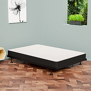 Mayton, 8-Inch, Queen, Black Easy Wood Box Spring/Foundation with Simple Assembly