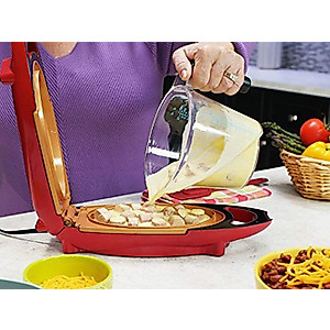 Candora Red Copper 5 Minute Chef Electric Frying Pan Smokeless Nonstick Pan Steak