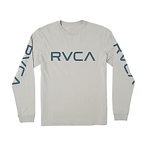 RVCA Mens Big Logo Long Sleeve Tee - Iron | Large