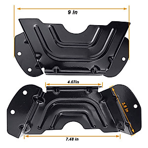 DECKMAN Lawn Mower Parts 783-06424A-0637 783-06424A Black Deck Belt Cover, Compatible with MTD Craftsman Troy-Bilt Lawn Mower Parts 783-06424A, Fits 42" 46" Deck Spindle Pulley Belt Guard Cover (2)