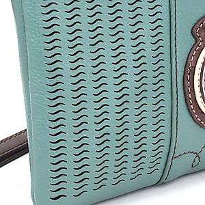 Chala Handbags Bicycle LaserCut Mini Crossbody Handbag - Convertible Strap