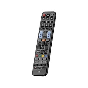 One For All Samsung TV Replacement Remote – Works with All Samsung TVs (LED, LCD, Plasma) – Ideal TV Replacement Remote Control with Same Functions as The Original Samsung Remote - Black – Urc1810