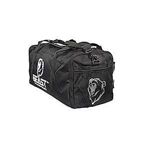 Beastpowergear Gym Duffle Bag- Workout, Boxing, MMA, Sports Bag with Shoes Compartment and Adjustable Shoulder Strap for Men and Women (Black)