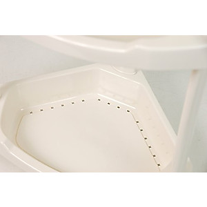 Tenby Living Corner Shower Caddy - 3 Shelf Shower Organizer Caddie with Movab.