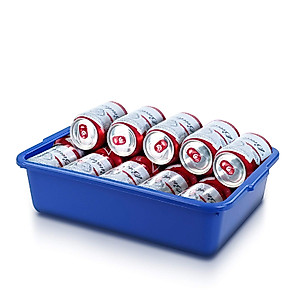 Obstnny 8 L Small Commercial Bus Box, Plastic Wash Tub Basin, 5 Packs, Navy Blue