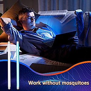 Kittmip 4 Pack Bug Zapper Replacement Lamp Bulb Light Tube 10w Bug Zapper Light Bulb T8 Replacement Bulb for Bug Zapper Light Bulb for Mosquito for 20w Electronic Bug Zapper Indoor Outdoor Use