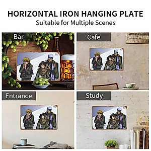 Gundam Mobile Suit Gundam: Iron Blooded Orphans Mikazuki Augus Eugene Sevenstark Orga Itsuka Metal Tin Sign Garage Sign Wall Decoration Old Car Shop Movie Poster Oil Station Sign 8 × 12 inches