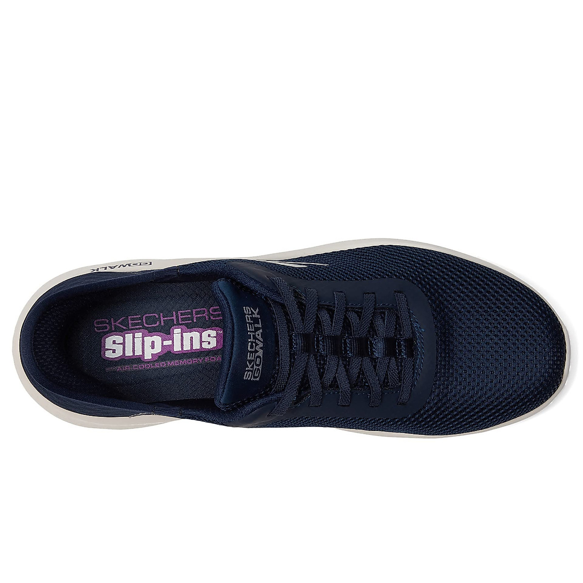 Skechers Women's Hands Free Slip-Ins Go Walk Flex-Grand Entrance Sneaker, Navy/White, 8.5
