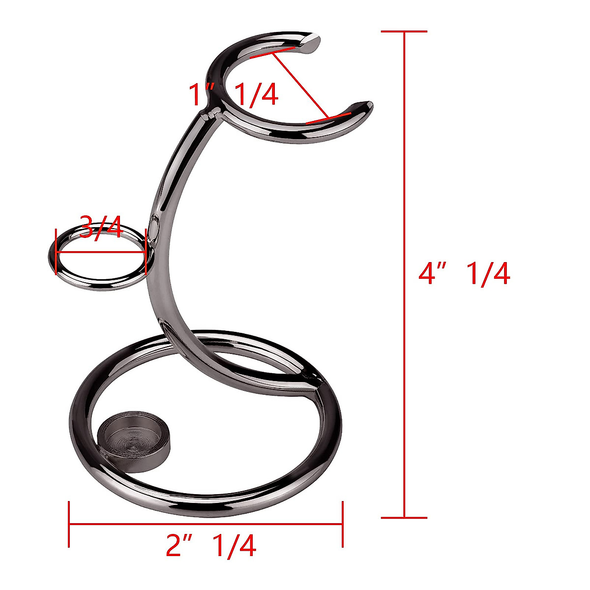 Linkidea Shower Shaving Brush Stand, Stainless Steel Safety Razor Holder, Comaptible with Vikings Blade Chieftain, Emperor Augustus Razor (Brushed Nickel)