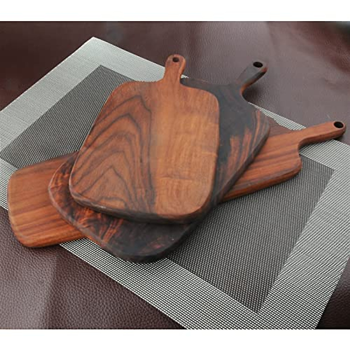 GULRUH Wood Cutting Boards for Kitchen, Black Walnut Wood Cutting Board Kitchen Chopping Board Pizza Disks Real Wood Without Glue Stock Cutting Board Kitchen Board