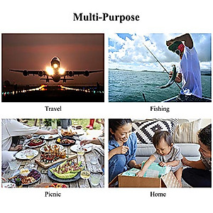 QUMENEY 4PCS Folding Scissors Portable Stainless Steel Scissors, Mini Foldable Travel Pocket Cutter, Small Compact Paper String Craft Scissors Cutter for Crafting, Camping, Emergency, Survival