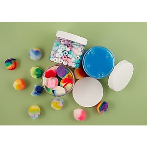 Healthy Packers 4oz Plastic Jars with Lids - Small Clear Jars with Lids - Lotion Containers with Lids | 4 oz Plastic Mason Jars with lids | Cream and Cosmetic Jars (12 pack) (White)