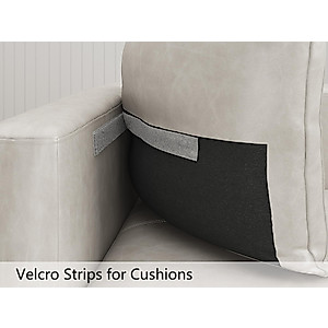 EASE MOOSE Modular Sectional Accent Chair with Storage Seat, Faux Leather Armchair Modern Single Sofa Club Chair for Living Room