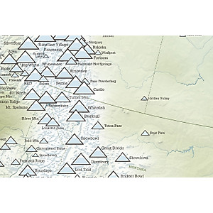 North America Ski Resorts Map 24x36 Poster (Natural Earth)