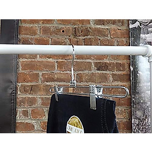 NAHANCO SKT12 12” Commercial Metal Skirt Pant Hanger, Chrome (Pack of 100)