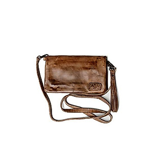Bed|Stu Women's Cadence Leather Wallet, Crossbody or Clutch (Tan Rustic)