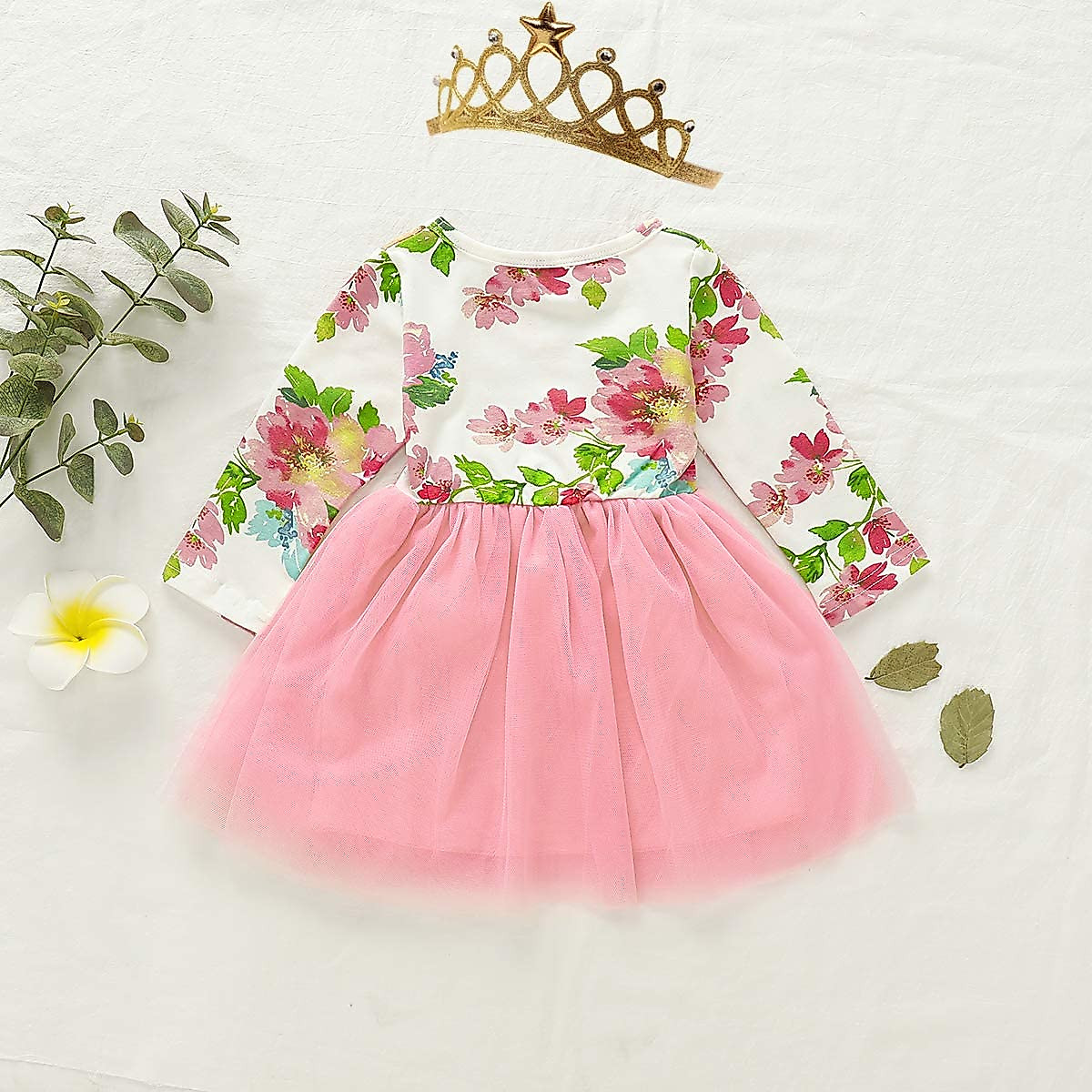 3rd Birthday Girl Outfit Three Year Old Birthday Outfit Girl (Pink Long, 3T)