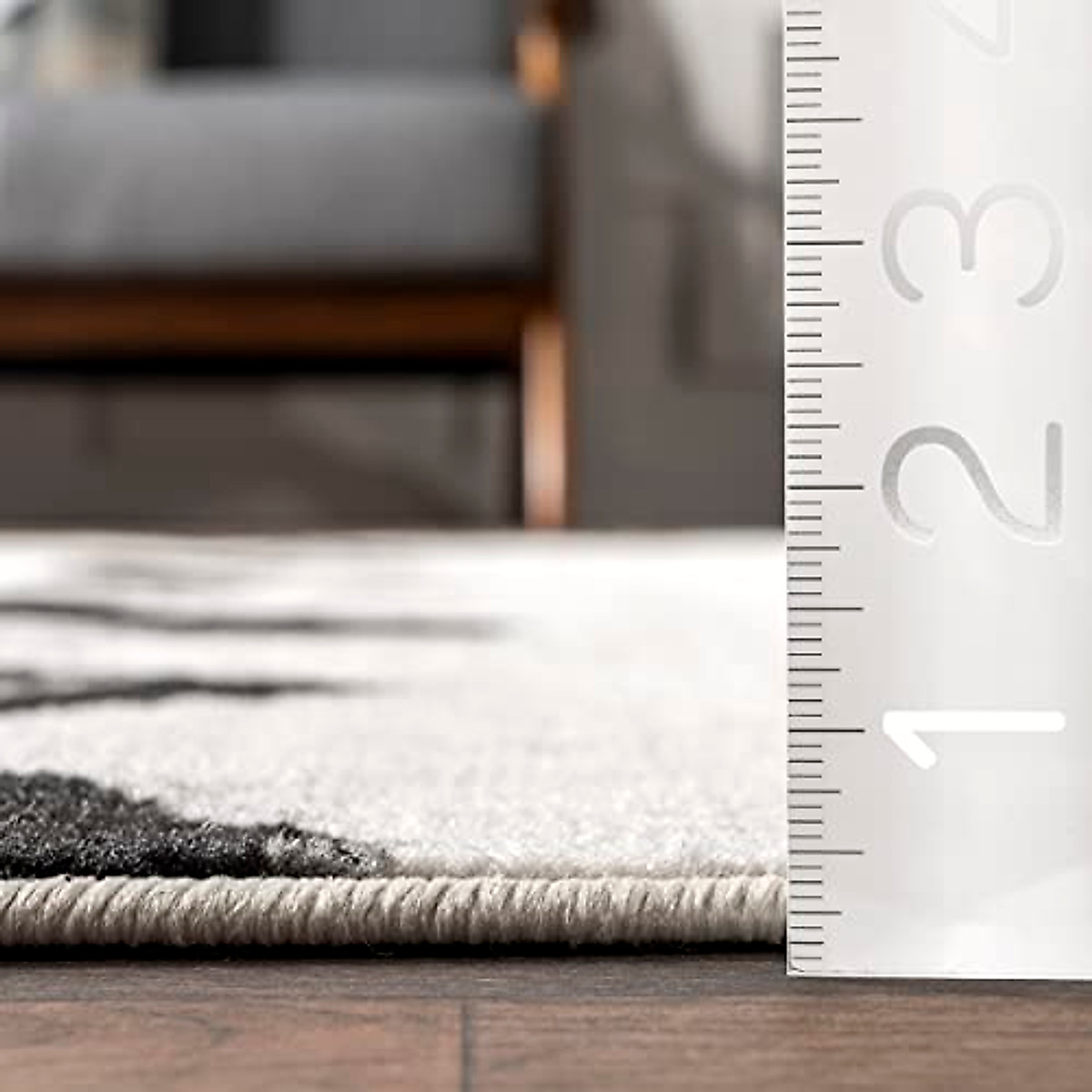 nuLOOM Zelda Zig-Zag Modern Area Rug, 4' x 6', Grey