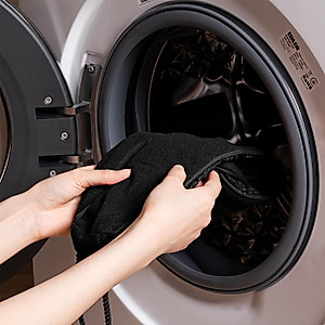 Sunolga 36" Weighted Door Draft Stopper, Triangular Column Sound Proof Draft Guard for Doors and Windows, Machine Washable, Black