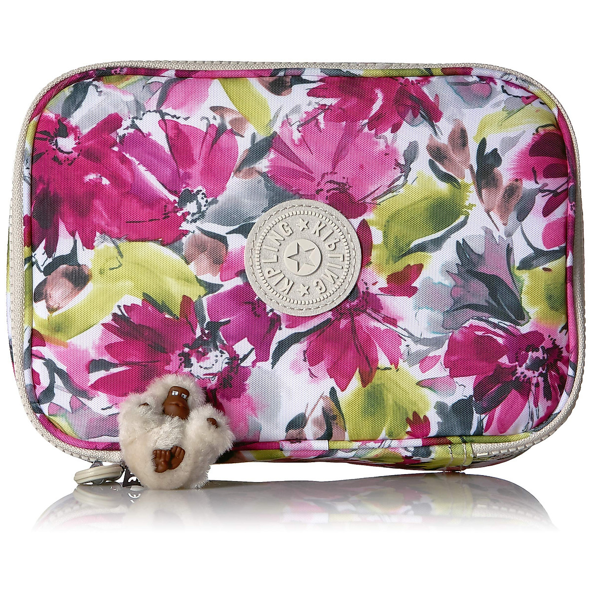 Kipling Women's 100 Pens Printed Case, Accessories, Art Supplies, Makeup, Travel Organizer, Roaming Roses, 6" L X 8.25" H X 2" D