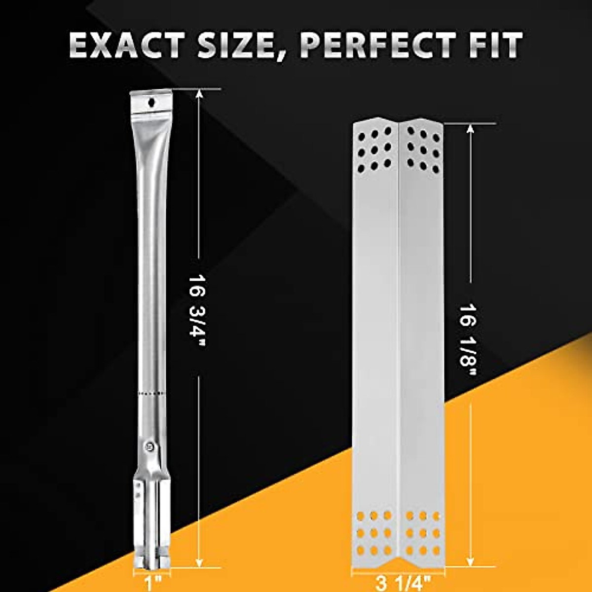 Replacement Parts for Kitchenaid 720-0745B 720-0745 720-0733A 720-0745A 720-0733 Grill Parts for Jennair Grill Parts 720-0720, Replacement 720-0745B Grill Burner Heat Plate Shield Igniter Electrode