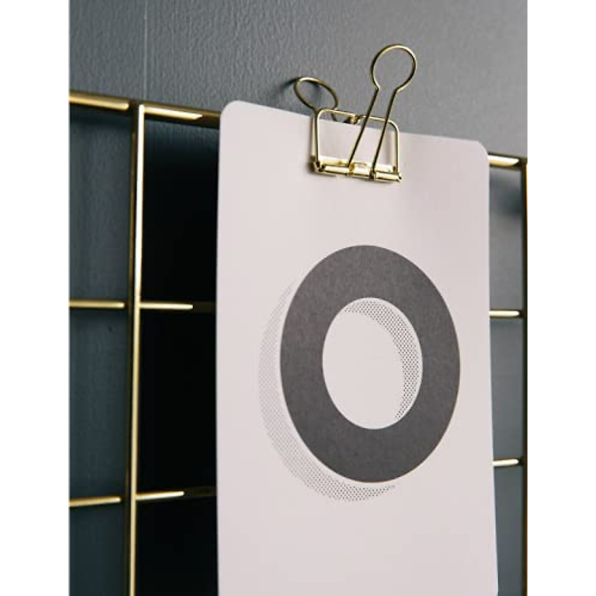 20 Pieces Gold Wire Binder Clips Assorted Sizes Stainless Steel Hollow Binder Clips Clamps for Paperwork, Sewing, Crafts, Kids, Teacher, Office School Supplies, Food Packages (10 Medium & 10 Small)