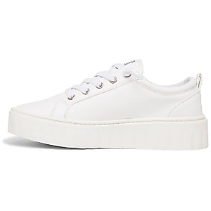Roxy Women's Sheilahh Slip On Platform Sneaker Shoe, White , 9 medium US
