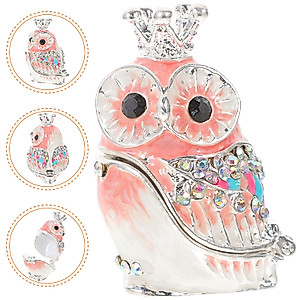 IMIKEYA Box Ring Storage Box Storage Case Trinket Organizer Owl Trinket Case Ring Organizer Jewelry Organizer