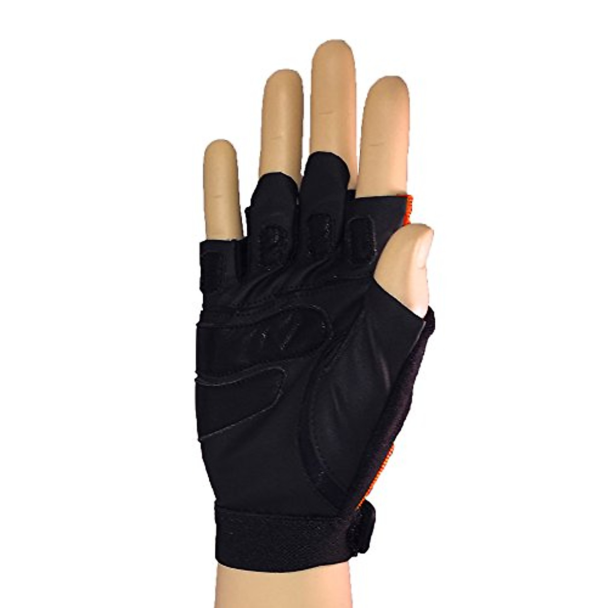 Zero Friction Men's Fitness Gloves with Strap, One Size, Orange