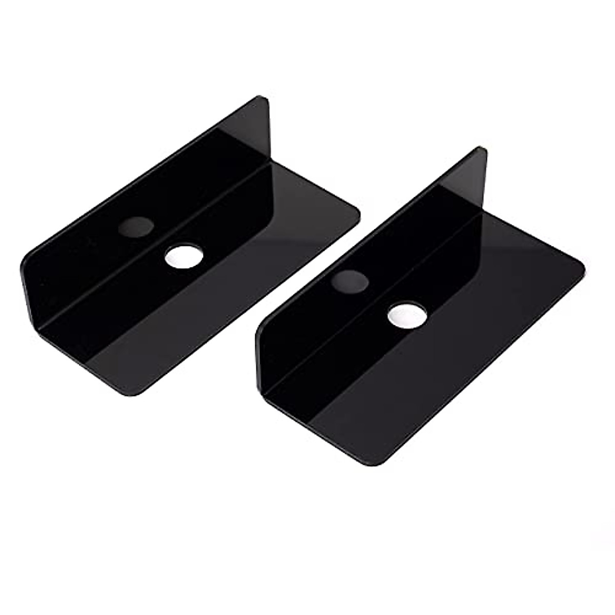 2 Pack - Acrylic Floating Wall Shelves | Great for Bedroom, Kitchen, Office or Bathroom | Great Bedside Shelf for Phone | No Drill or Tools Required