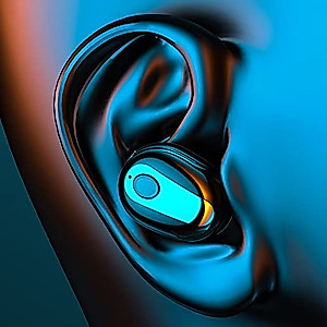 SamFansar Wireless Headset Low Power Conusumption Long Standby Time Lightweight Bluetooth-compatible5.0 HiFi Sports Mini in-Ear Earphone for Running Black