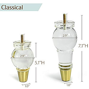 JEREVER Acrylic Furniture Legs Replacement Sofa Feet Cabinet Modern Clear Decor DIY Legs Classical Style Set of 4 (7.1inch)