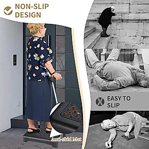 Mobility Step Stool,Heavy Duty Step Platform with Non-Slip Surface 400 Lbs Load Capacity,Half Step Stool for Adults,Elderly Seniors Indoor and Outdoor Use,Black