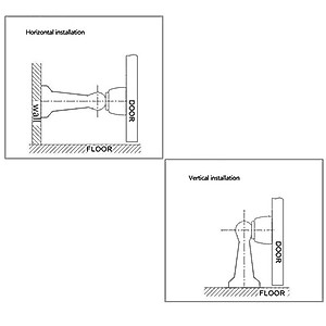 Door Stopper,Magnetic Door Stop,Stainless Steel Door Catch,Double-Sided Adhesive Tape No Need to Drill. Better Protection for Walls (Black)