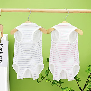 Cat Recovery Suit Post Surgery Shirt for Puppy, Wound Protective Clothes for Little Animals Dogs Cats (Large)