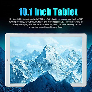 10.1in Tablet, WiFi Tablet PC 6GB RAM 128GB ROM, Computer Tablets with Front 5MP Rear 8MP Support 4G Calling 5G WiFi HD Tablet for Android10 for Entertainment (Green)