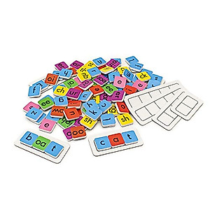 Junior Learning Rainbow Phonics Tiles with Built-in Magnetic Board Multi