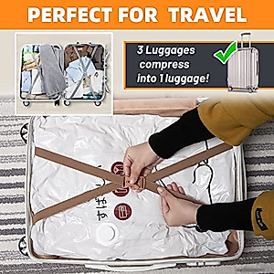 RichBears Vacuum Storage Bags, 3 Pack Space Saver Bags (1 Jumbo, 1 Large, 1 Medium) for Comforters Blankets Clothes Pillows Bedding without Hand Pump