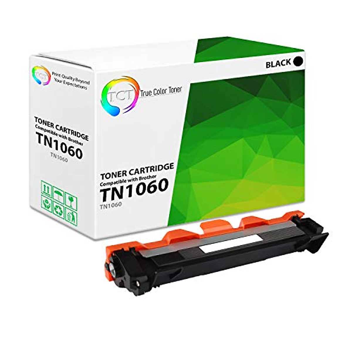 TCT Premium Compatible Toner Cartridge Replacement for Brother TN1060 TN-1060 Black Works with Brother HL-1110 1112 1212W, MFC-1810 1815R 1910W, DCP-1510 1510R 1610W 1612W Printers (1,000 Pages)