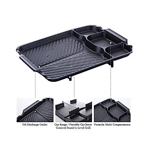 Kitchen Flower Multi Kan Kan Non-Stick Divider Grill Pan