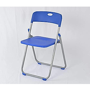 Yosogo Ergonomic Compact Portable Steel Frame Plastic Foldable Chair for Home, Restaurant, Student and Office (Blue)