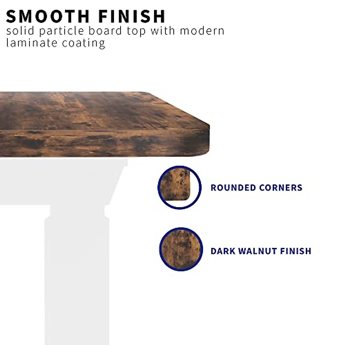 VIVO Universal 71 x 30 inch Table Top for Standard and Sit to Stand Height Adjustable Home and Office Desk Frames, 3 Section Desktop, Vintage Brown, DESK-TOP72-30N