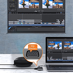 USB C Hub 10 in 1, USB-C Laptop Docking Station, USB C to HDMI Adapter for MacBook and Windows with 4K HDMI VGA Ethernet PD 3.0 USB Audio RJ45 TF/SD