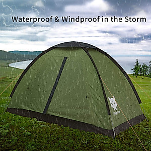 Night Cat Backpacking Tent with 70L Hiking Backpack Lightweight Waterproof Portable Easy Setup Outdoors for One 1 to 2 Persons