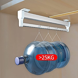 Pull Out Clothes Hanger Rod Adjustable Wardrobe Clothing Rail Hanger Rack Bar for Pants Clothes Stainless Steel (547mm/21.5inch)