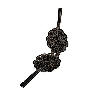 Nordic Ware 01705 Sweetheart Waffler, Cast-Aluminium Pan, Heart Shaped, Mini Waffle Maker, Black