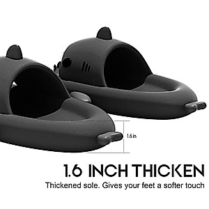 Cloud Shark Slides Non-Slip Open Toe Slippers Adult Women Men Cute Lightweight Sandals on Beach Shower